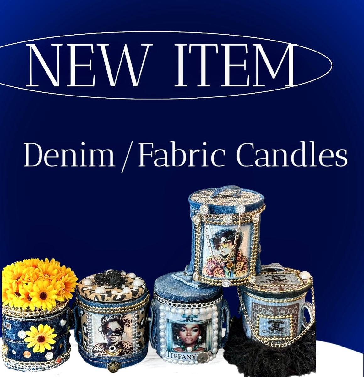 Denim Fabric Candles – Scandal Candles Co.